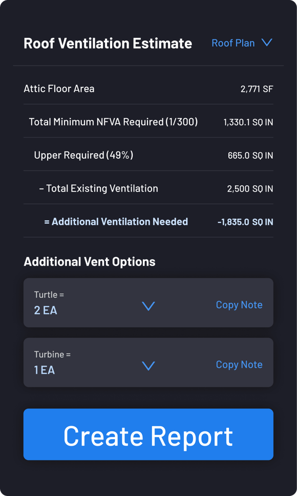 Ventilation Calculator | Roof Vent & Attic | OneClick Code